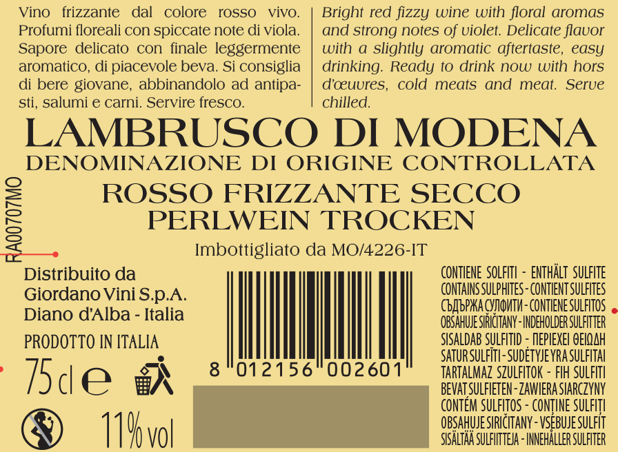 Lambrusco di Modena DOC